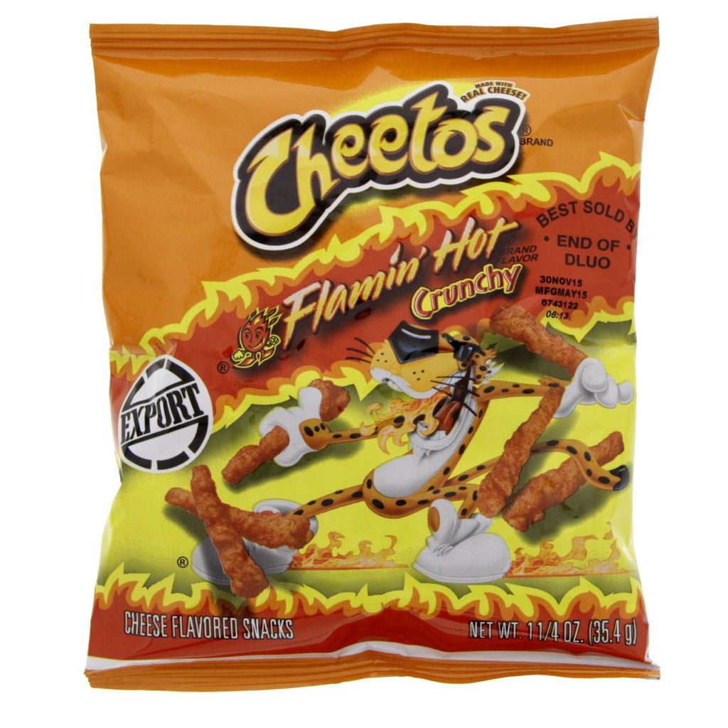 Cheetos Crunchy Flamin Hot Cheese Flavoured Snacks 35.4 g | GETIT.QA